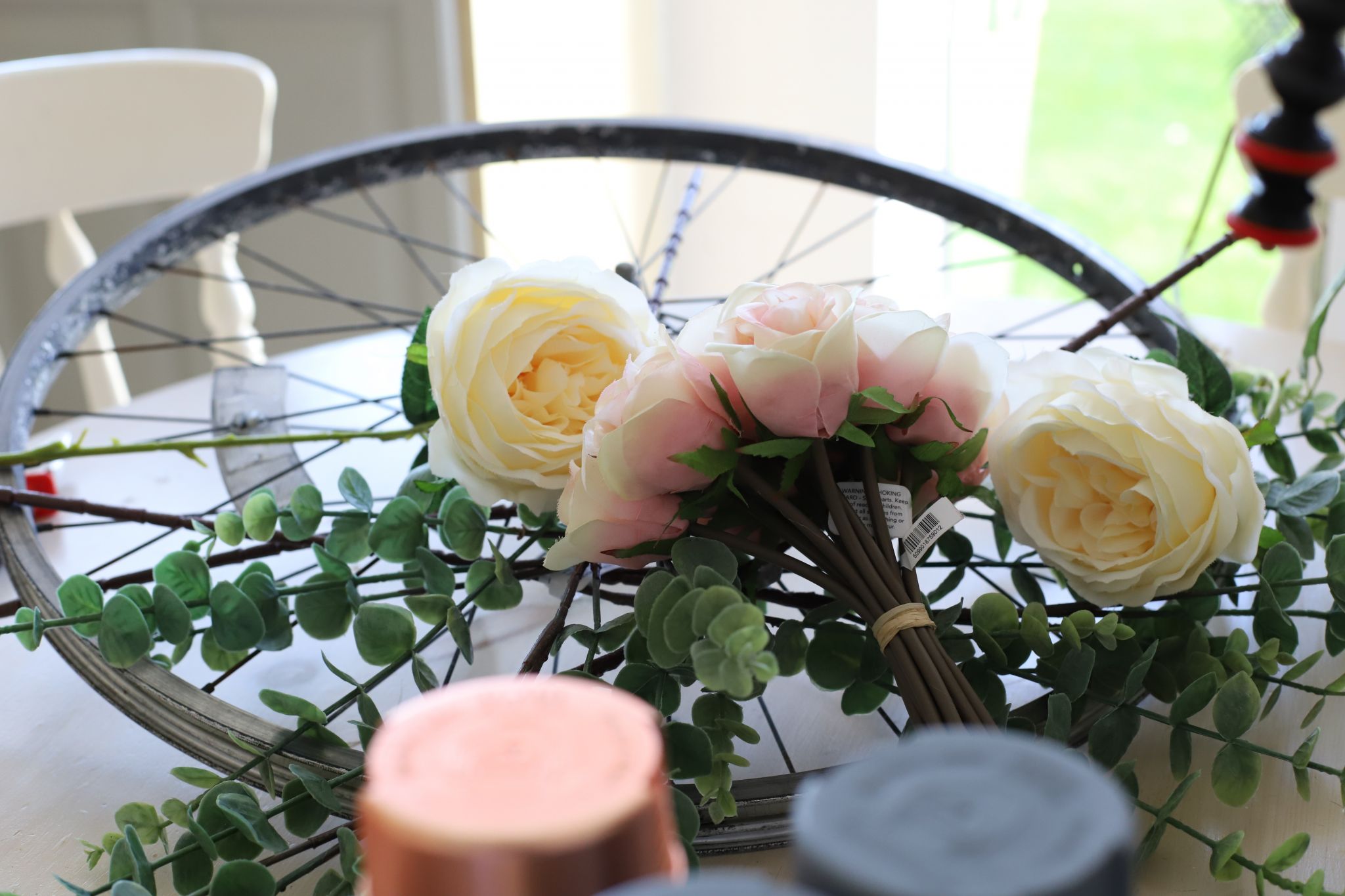 Repurpose And Recycle An Old Bike Wheel - Dainty Dress Diaries