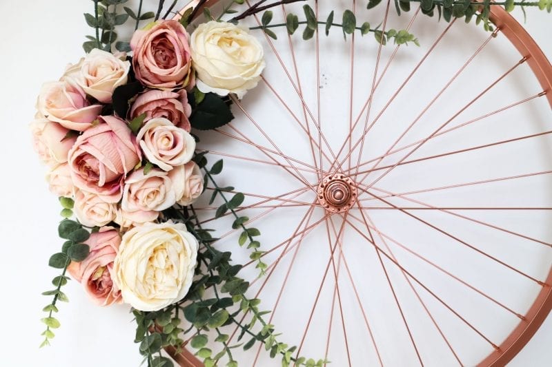 Repurpose And Recycle An Old Bike Wheel - Dainty Dress Diaries