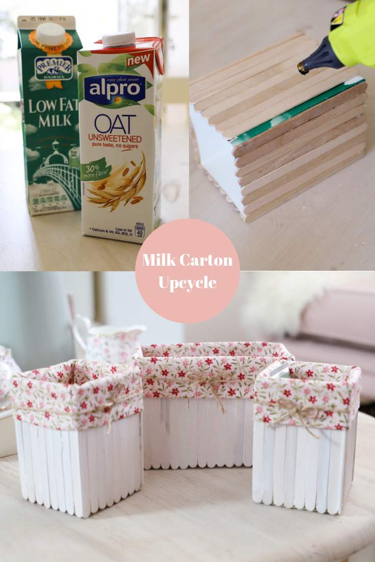 How To Upcycle A Milk Carton Into A Basket - Dainty Dress Diaries