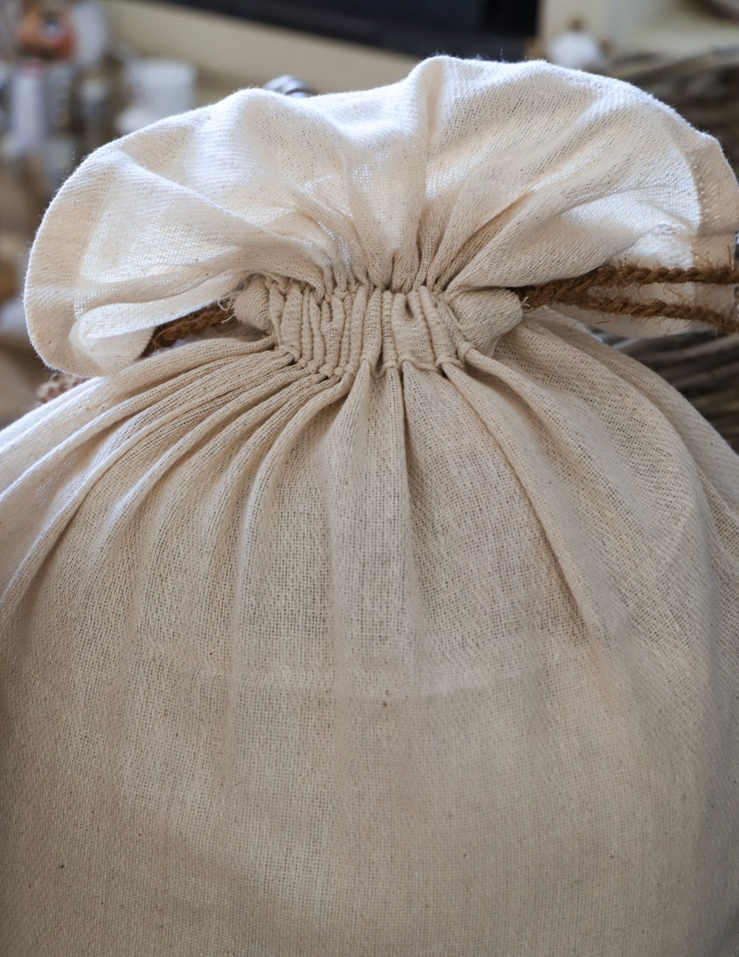 DIY Santa Sacks From Drop Cloth Fabric - Dainty Dress Diaries