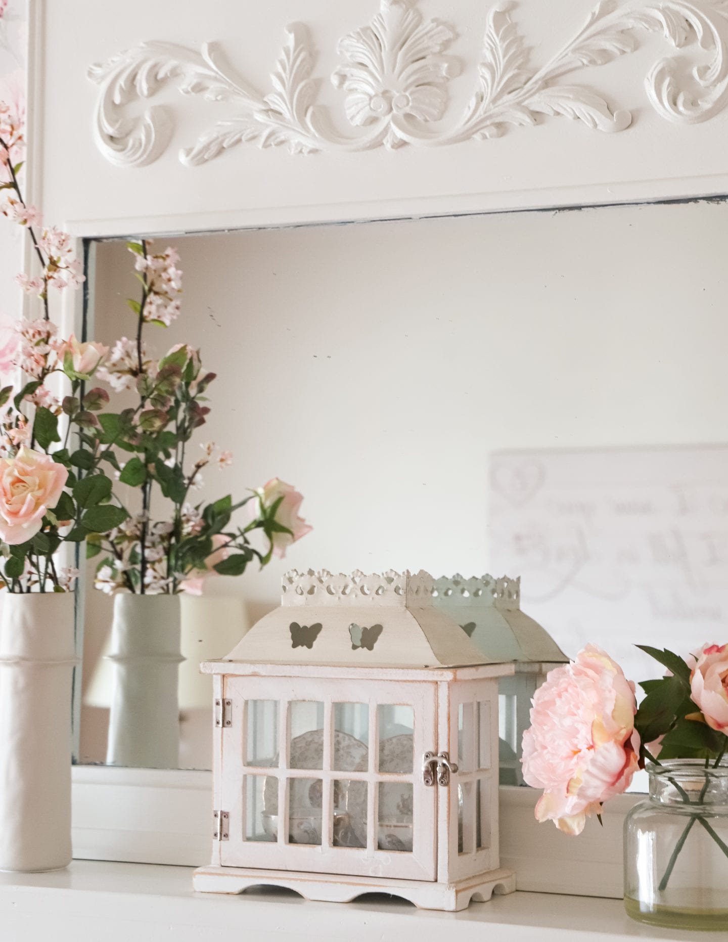 Upcycled Mirror Makeover, How To Paint A Mirror - Dainty Dress Diaries