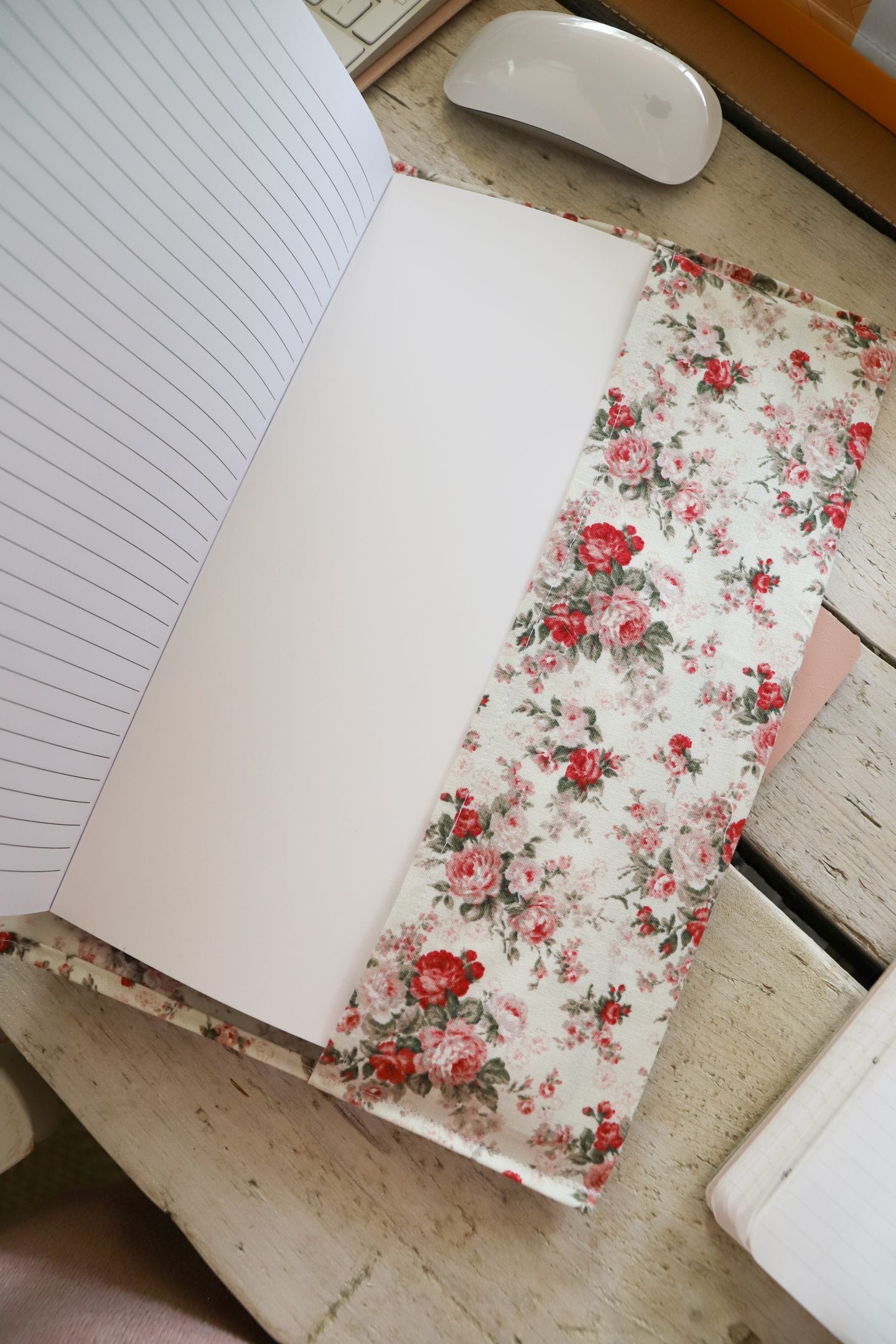 Easy Sew DIY Fabric Notebook Cover - Dainty Dress Diaries
