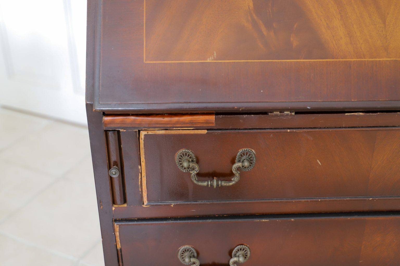 Upcycled writing desk, a floral bureau makeover - Dainty Dress Diaries