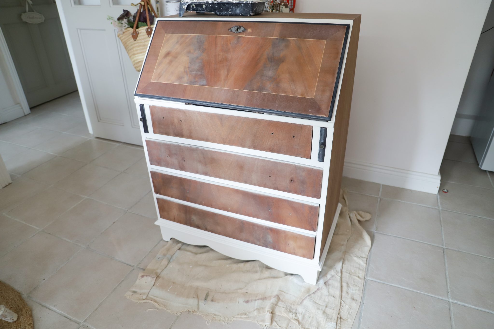 Upcycled writing desk, a floral bureau makeover - Dainty Dress Diaries
